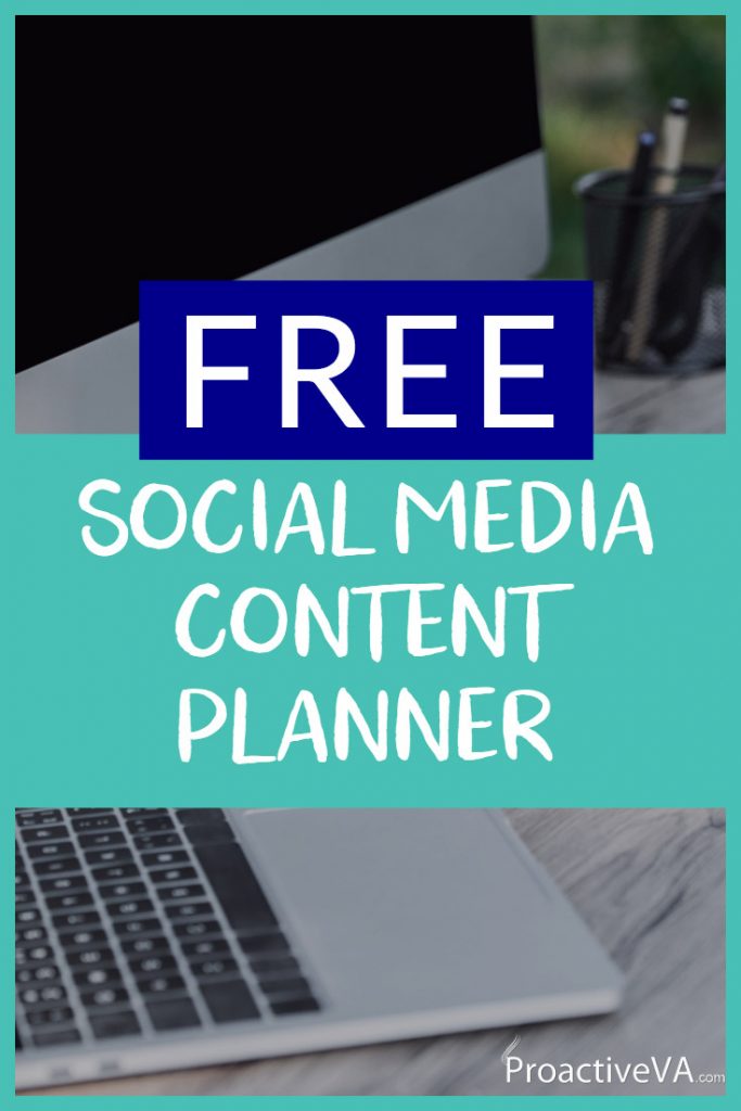 Free Social Media Content Planner Template